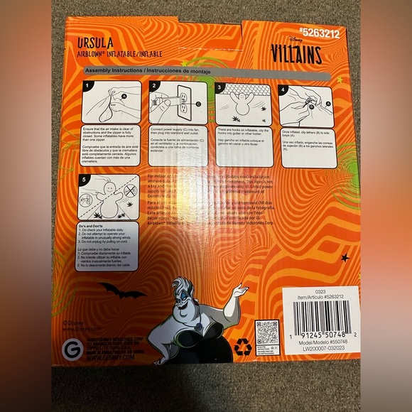 Disney | Holiday | 6 Ft Hanging Disney Ursula Little Mermaid 223 ...